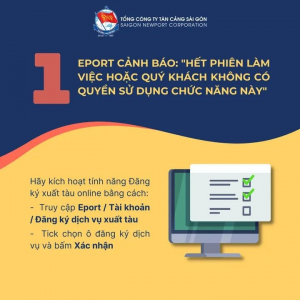 SNP HƯỚNG DẪN ĐĂNG KÝ TÀU XUẤT / VÀO SỔ TÀU ONLINE TẠI TCSG CÁT LÁI - PHÚ HỮU | tthqsaigon.net